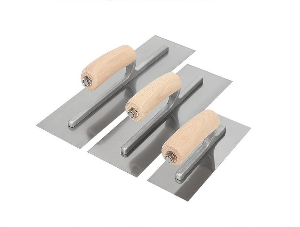 Lightweight Wood Handle Carbon Steel Surface Drywall Spatula Set ...