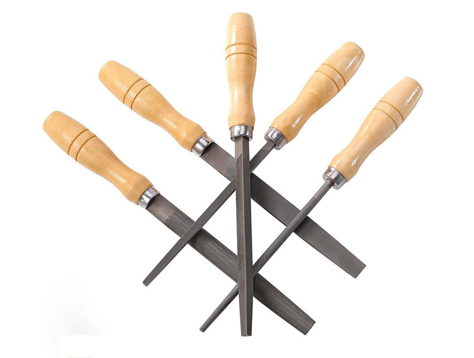 High-Carbon Steel File Set With Wooden Handle Files For Metal, Wood And ...