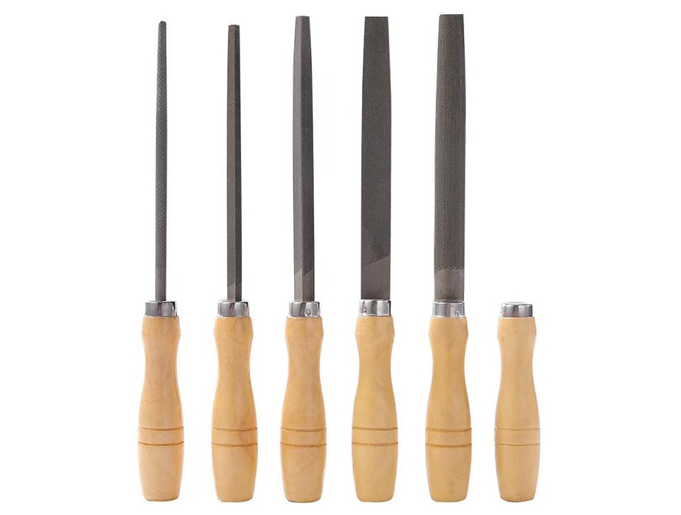 High-Carbon Steel File Set With Wooden Handle Files For Metal, Wood And ...