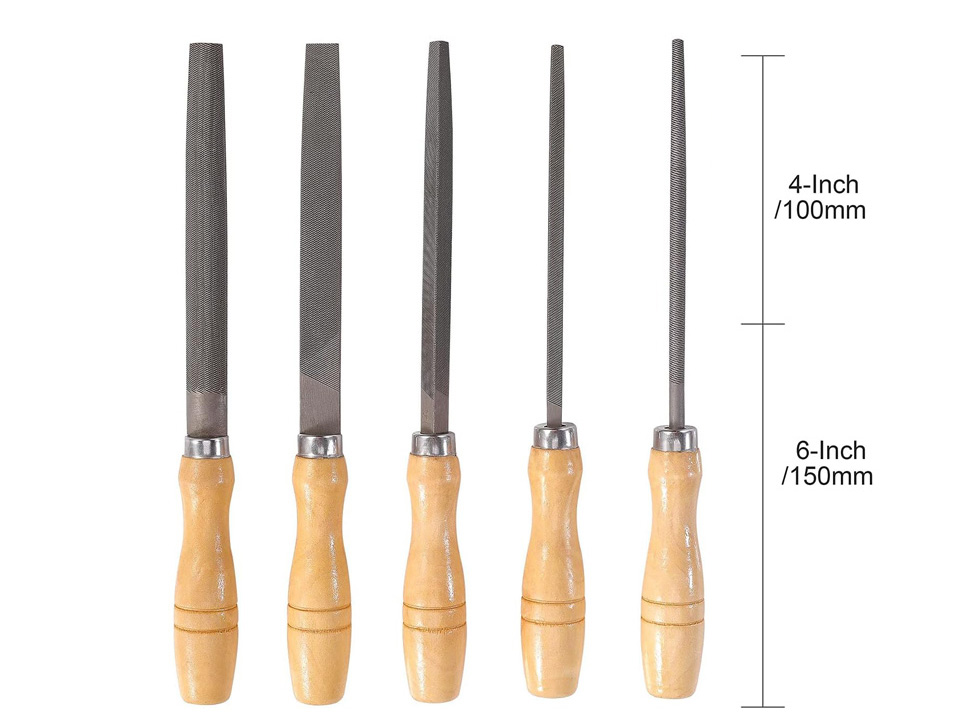 High-Carbon Steel File Set With Wooden Handle Files For Metal, Wood And ...