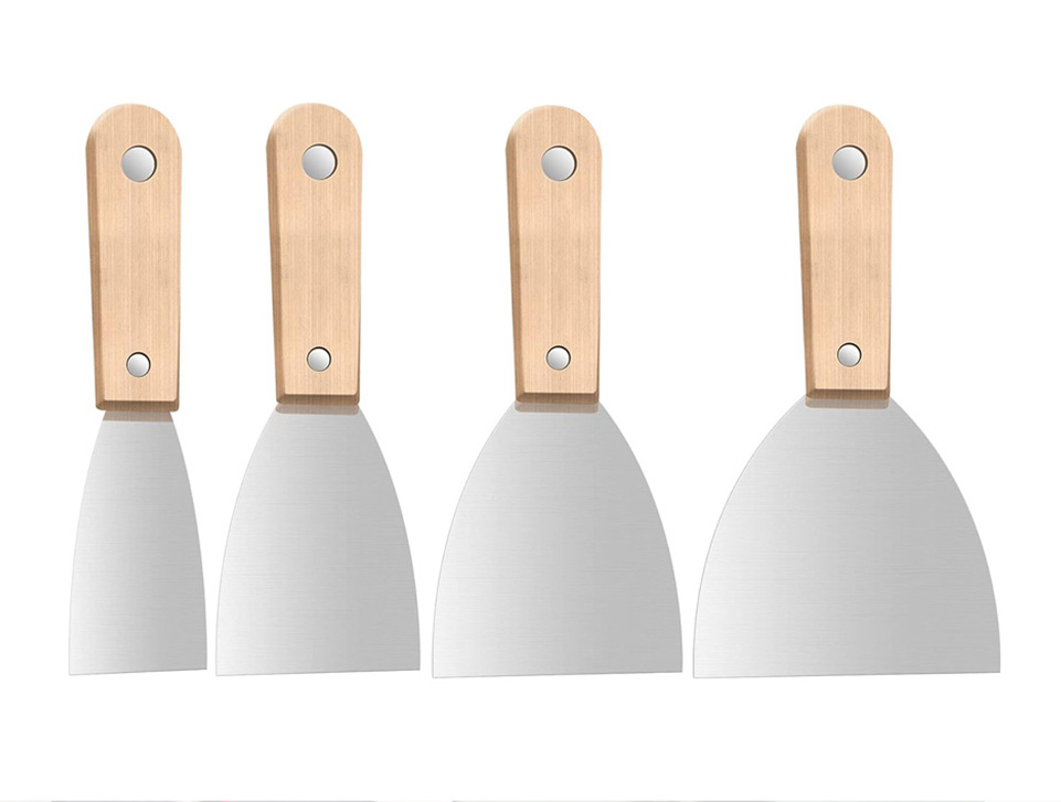 Putty Knife Scraper, Stainless Steel Plaster Knife 4 Piece Set ...